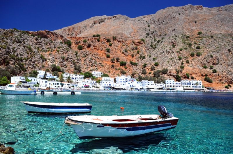 Loutro village in Crete
