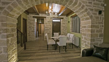 Newly built villa Semeli with wood and stone, near Rethymnon