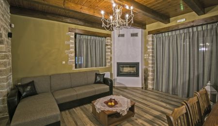 Newly built villa Semeli with wood and stone, near Rethymnon