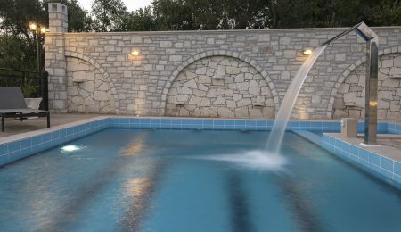 Newly built villa Semeli with wood and stone, near Rethymnon