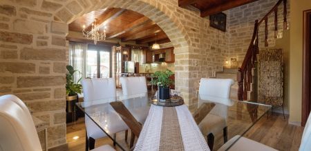 Newly built villa Semeli with wood and stone, near Rethymnon